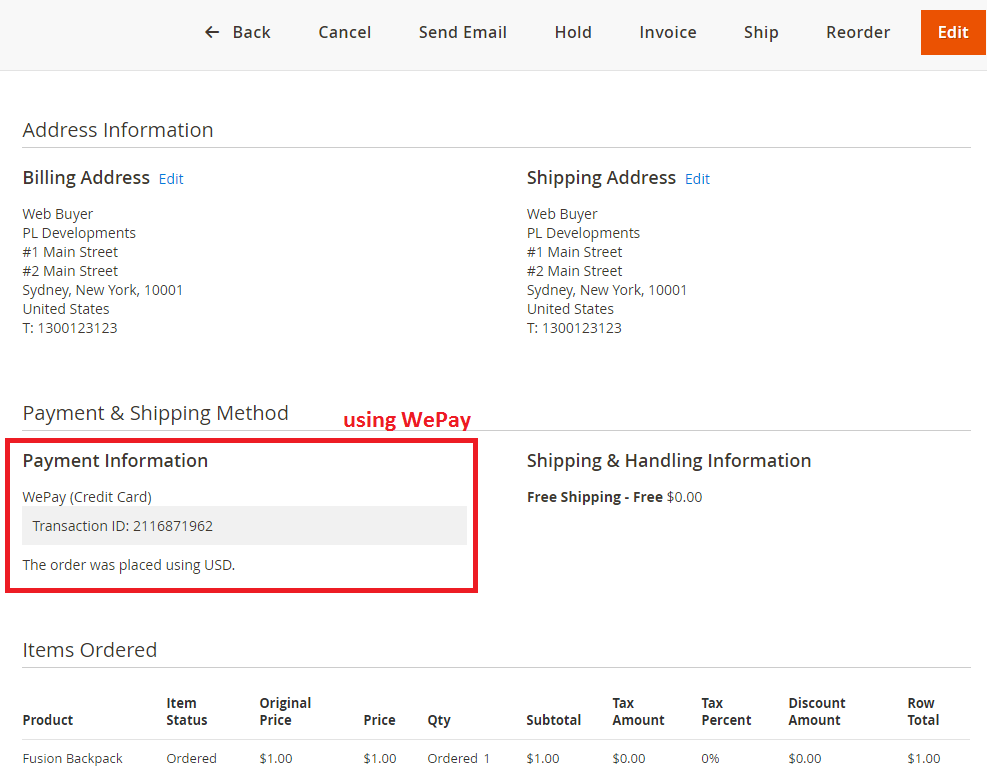 Magento 2 WePay Payment Gateway